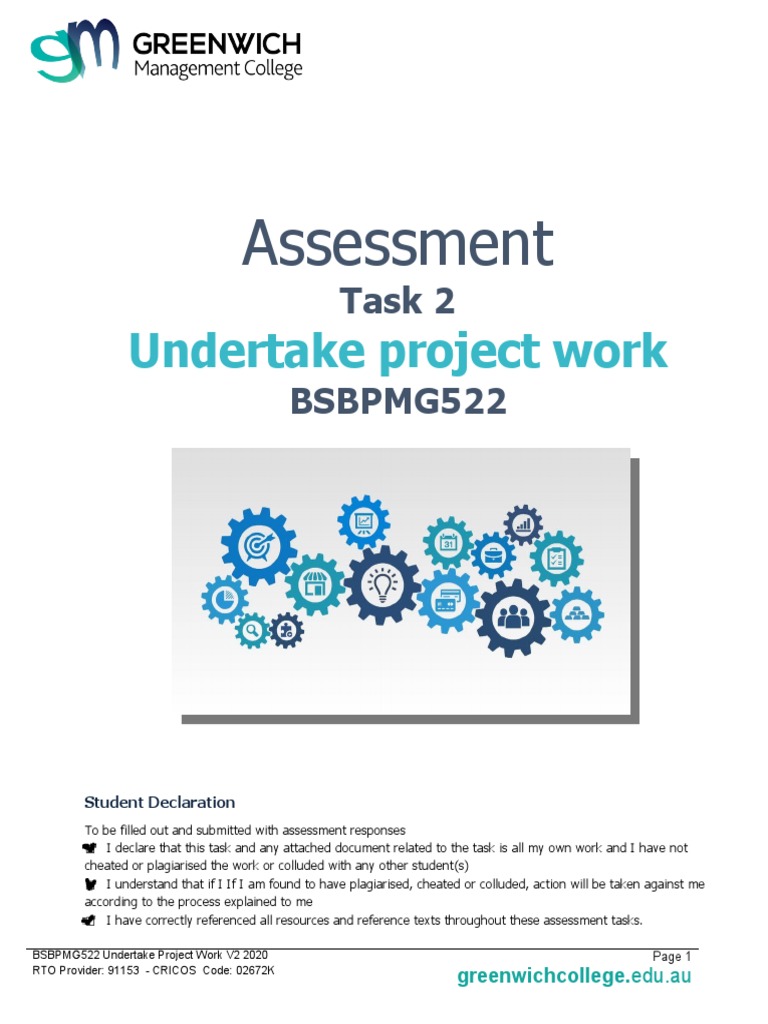 BSBPMG522 Task 2 Project Assessment | PDF | Project Management | Goal