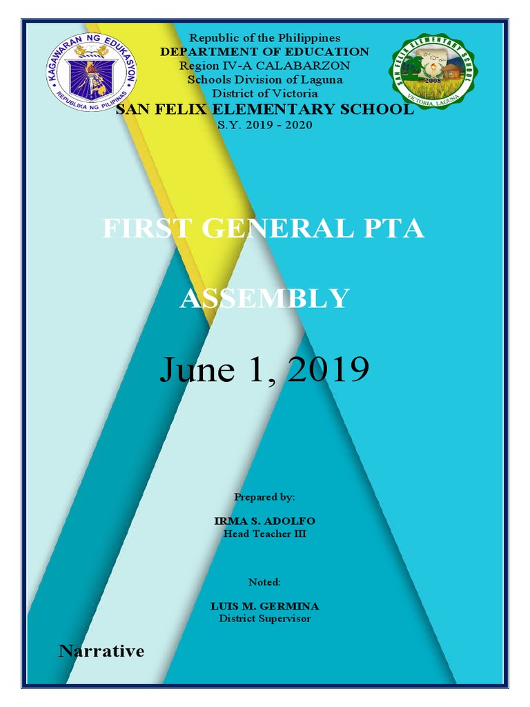 San Felix PTA Assembly 2019-2020 | PDF