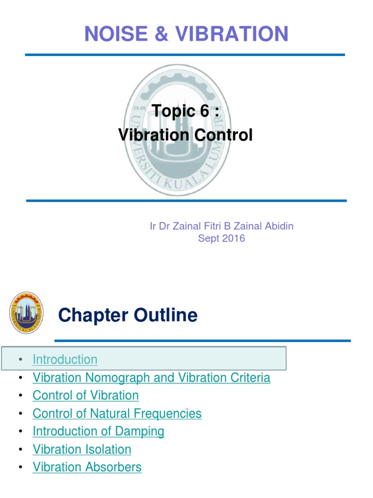 Lesson 6 - Vibration Control | PDF | Resonance | Viscoelasticity