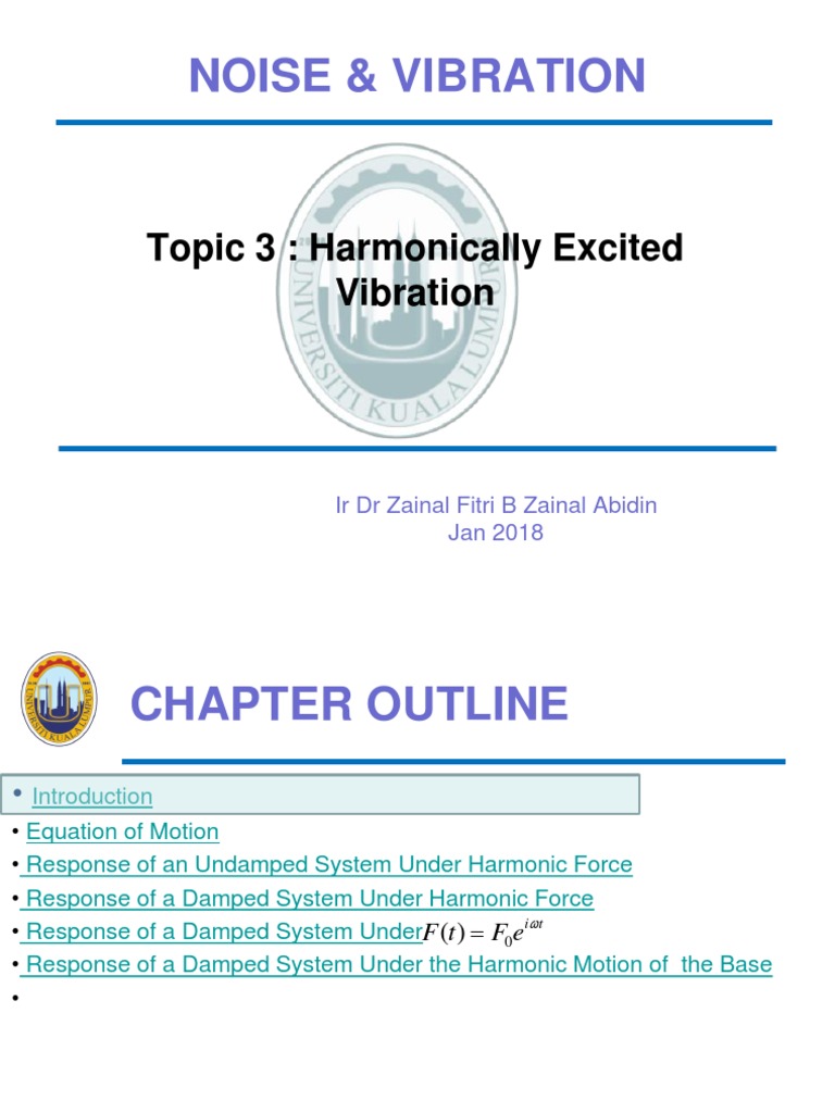 Lesson 3 - Harmonically Excited Vibration | PDF | Classical Mechanics | Metrology