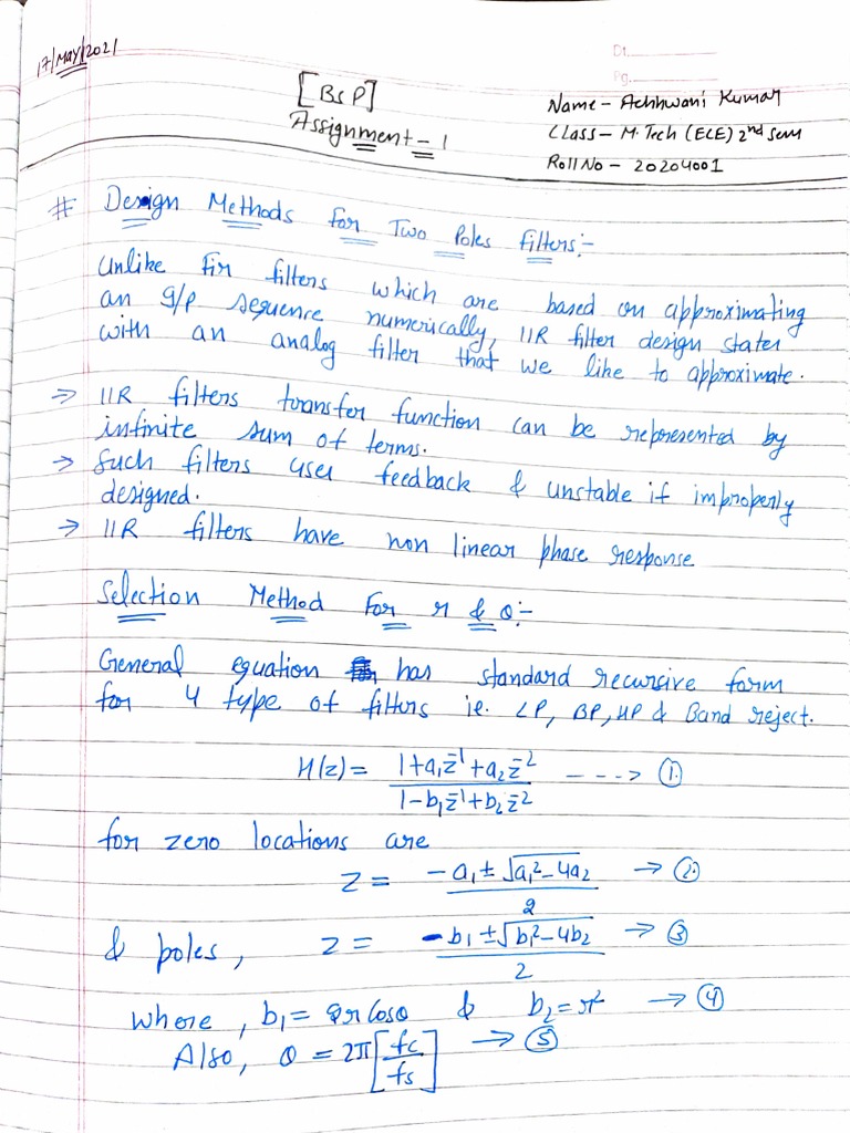 BSP Assignment 1 | PDF