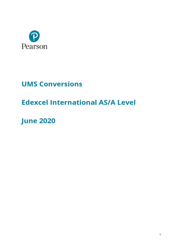 UMS Marks for Edexcel International A Levels | PDF | Physics | Economics