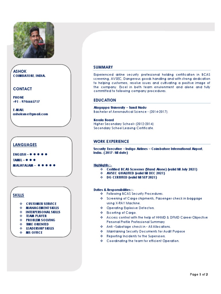 Ashok CV | PDF | Airlines | Business