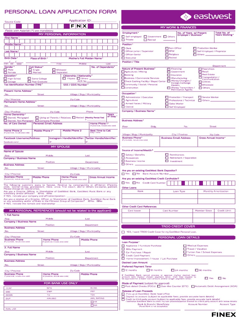 EWB - App Form 07012020 | PDF | Interest | Loans