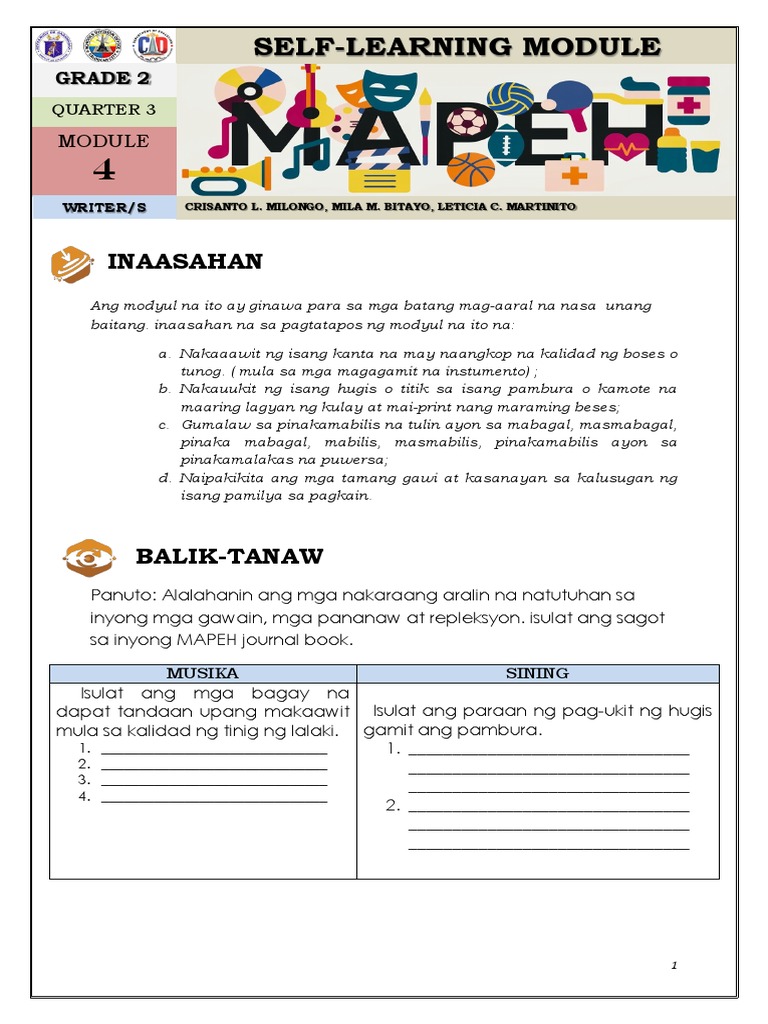 MAPEH 2 Q3 Week 4 | PDF