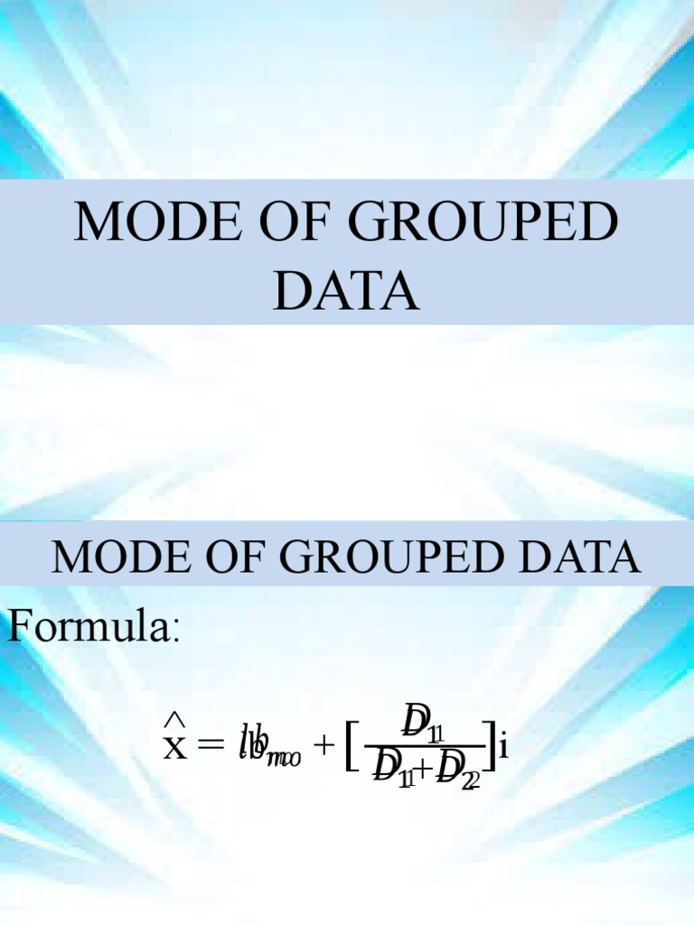 Mode of Grouped Data | PDF