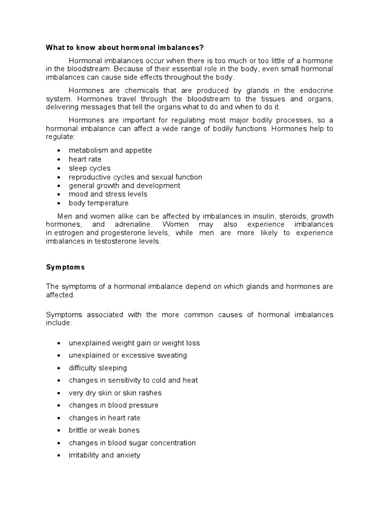 What To Know About Hormonal Imbalances? | PDF | Polycystic Ovary ...