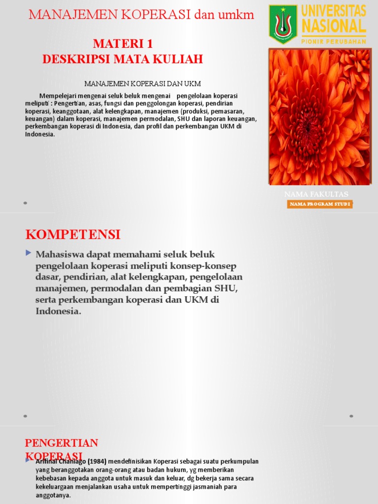 Bab 1 Manajemen Koperasi Dan UKM | PDF