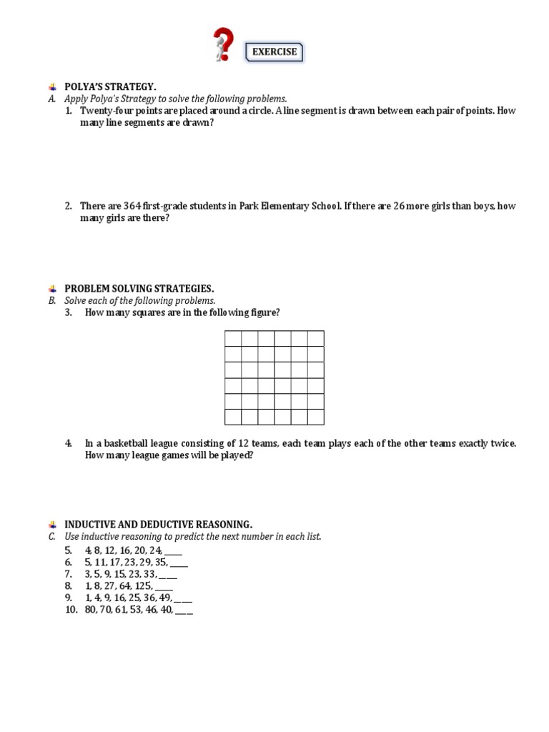 Exercise 03 - Problem Solving and Reasoning | PDF
