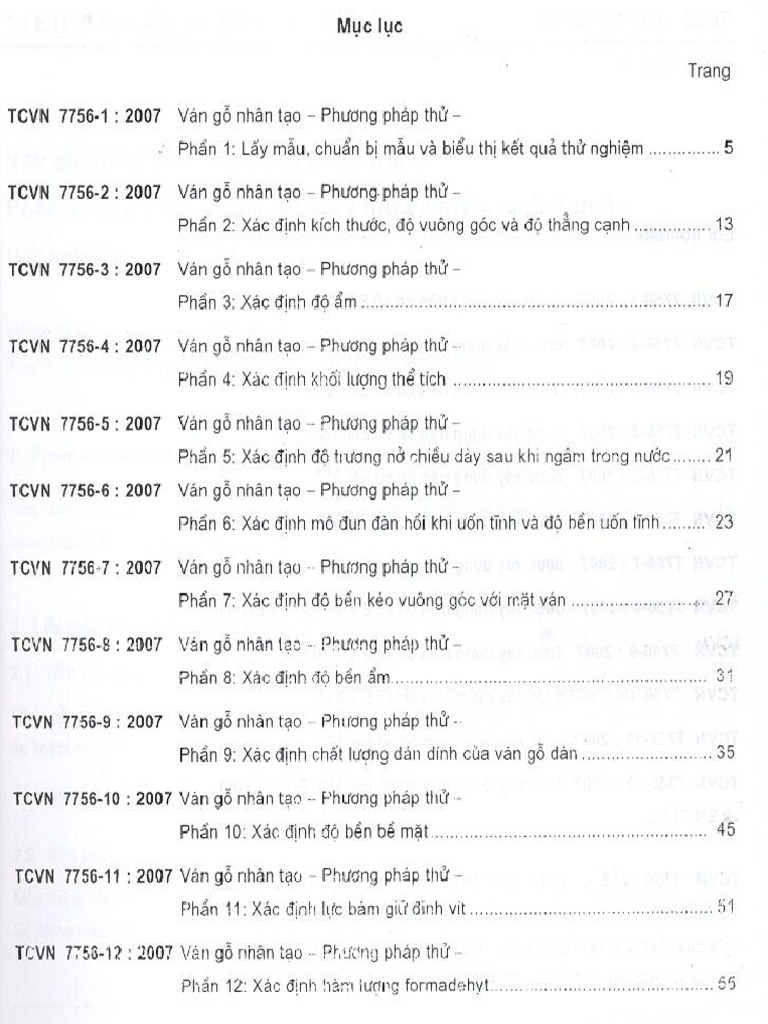 TCVN 7756-1-2007 Ván gỗ nhân tạo - Phương pháp thử - Phần 1 Lấy mẫu, chuẩn bị mẫu thử và biểu ...