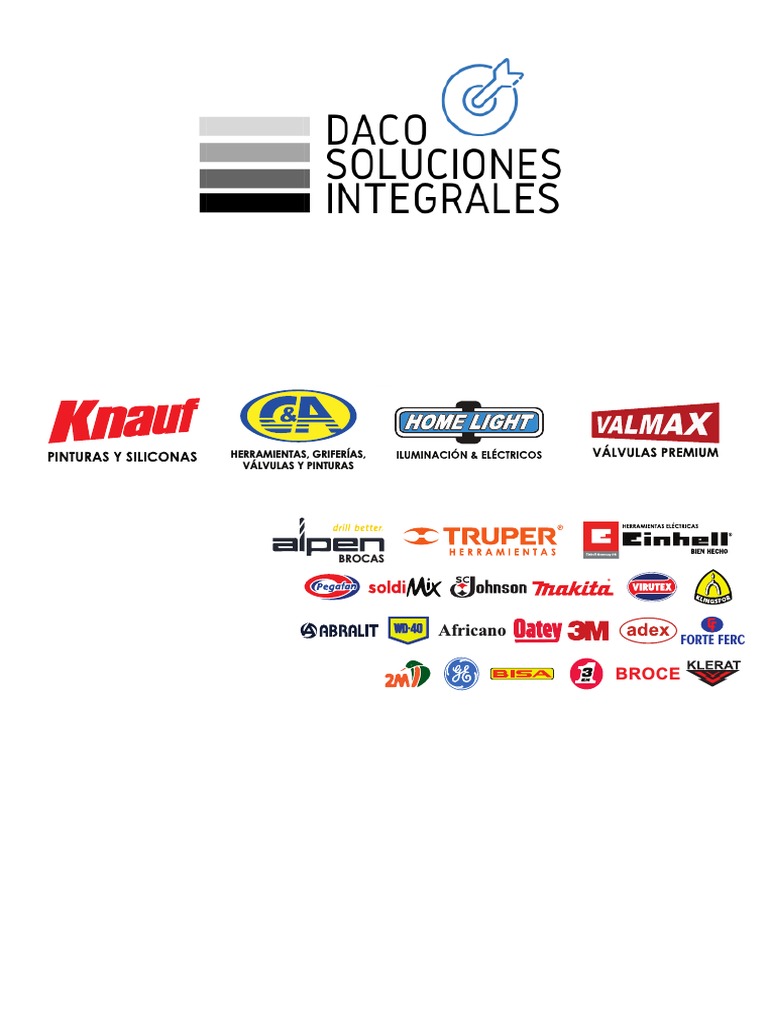 Catalogo-Daco Soluciones | PDF | Perforar | Materiales de construcción