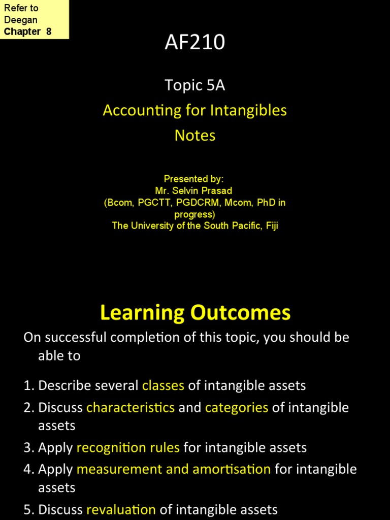 Topic 5 - Intangibles and Impairment - Notes | PDF | Intangible Asset ...