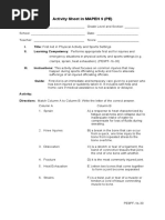 PE11 Q4 Module4a Weeks1and2 | PDF | Knee | Concussion