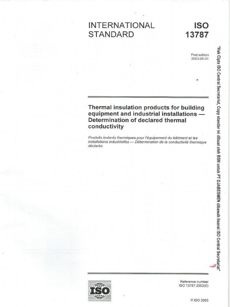 ISO 13787 Thermal Insulation Products For Building Equipment An | PDF