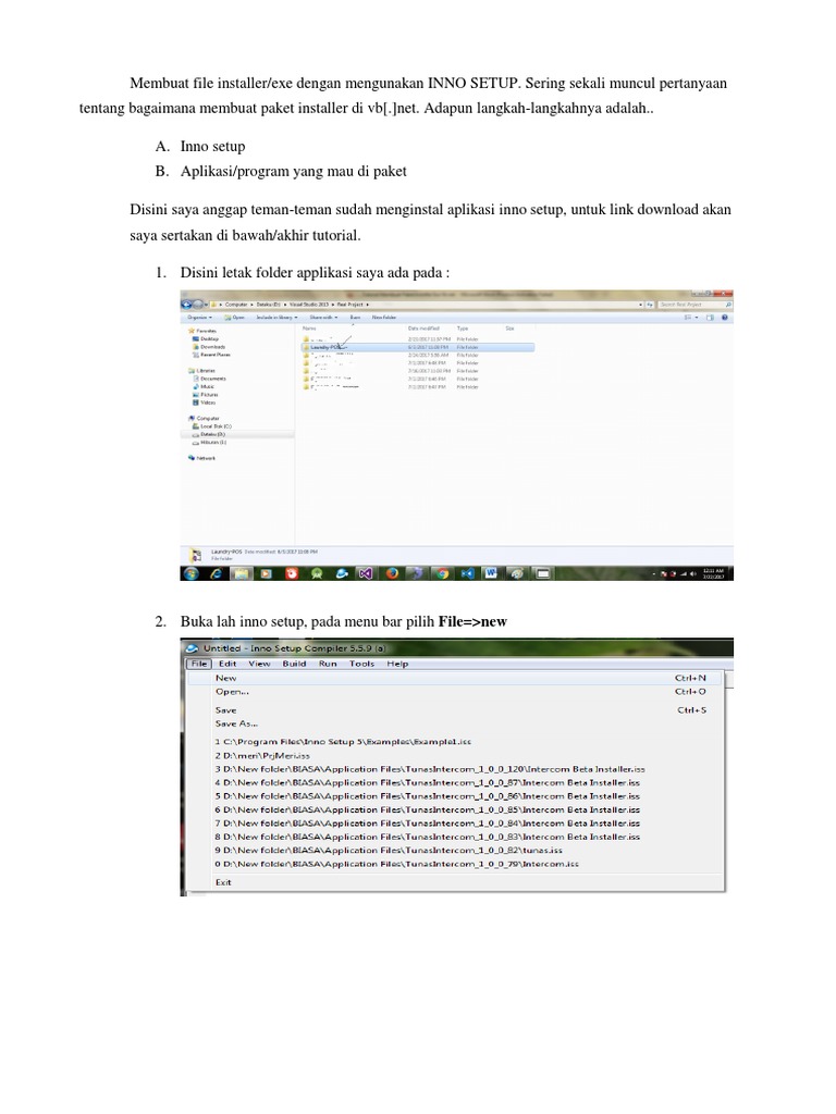 Membuat Installer Aplikasi dengan INNO SETUP | PDF