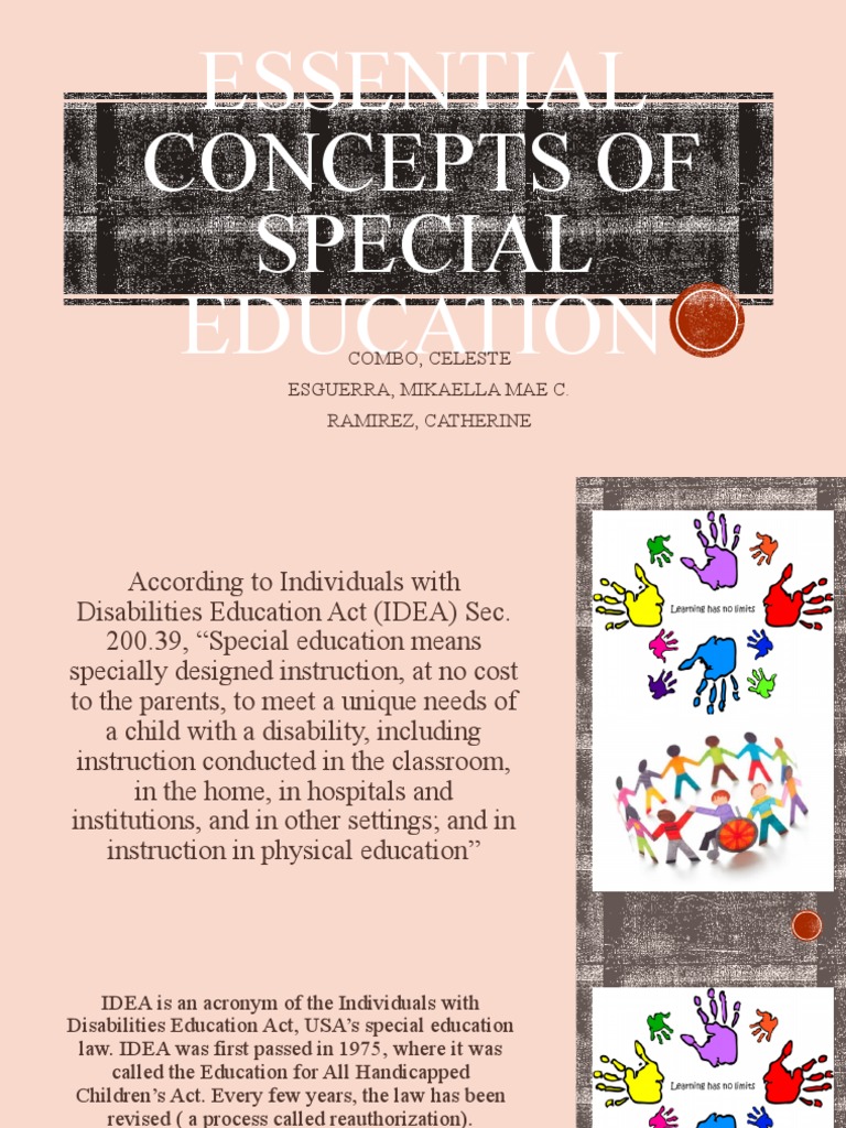 Essential Concepts of Special Education | PDF | Disability | Special ...