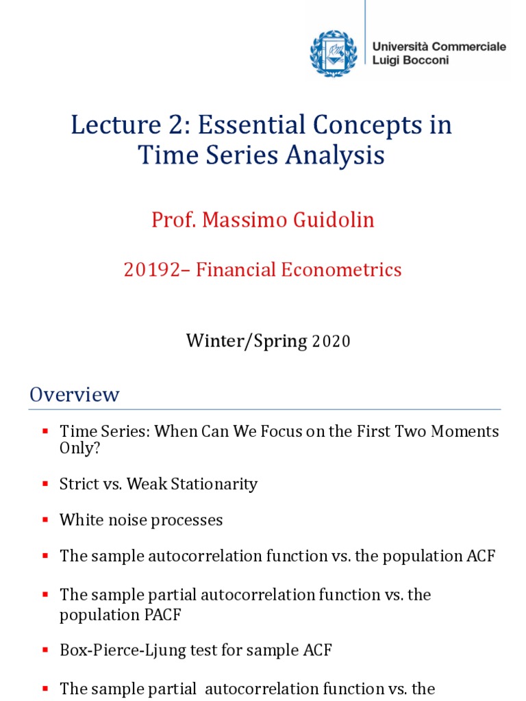 Prof. Massimo Guidolin: 20192 - Financial Econometrics | Download Free PDF | Stationary Process ...