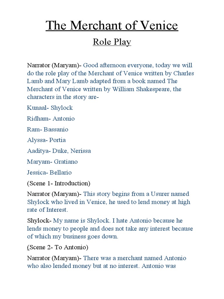 The Merchant of Venice | PDF | The Merchant Of Venice | Shylock