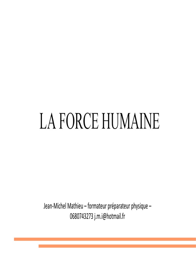 Comprendre la Force Humaine | PDF | Muscle | Puissance (physique)