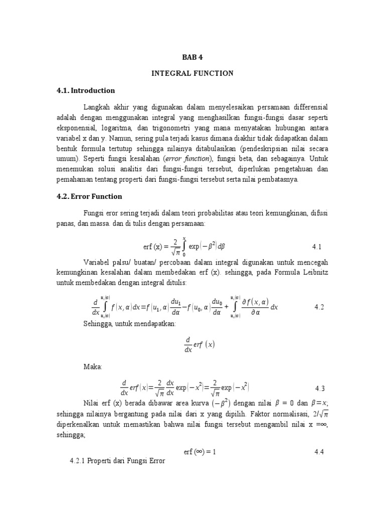 Bab 4 Integral Function | PDF
