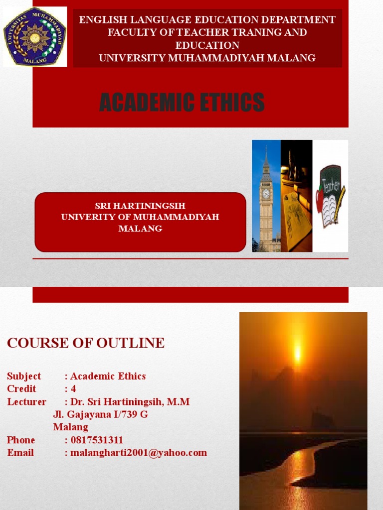 Academic Ethics Course Overview | PDF | Teacher Education | Teaching