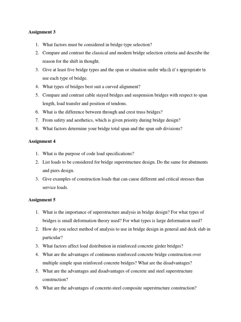Assignment 3 | PDF | Bridge | Building Engineering