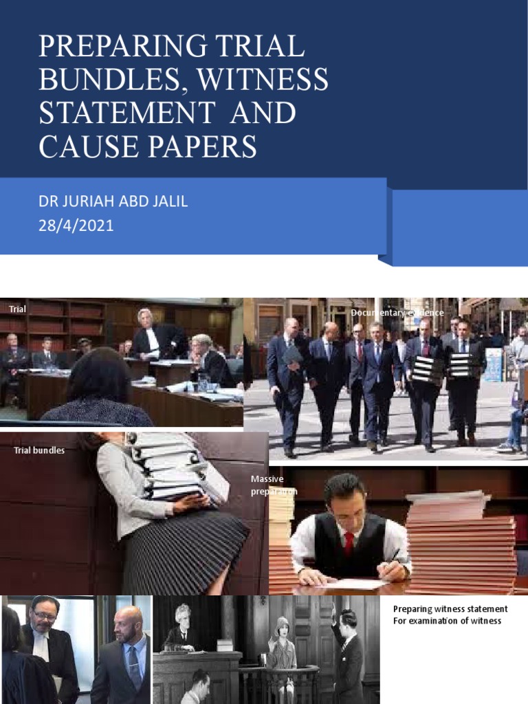 Trial Bundles and Witness Statement | PDF | Witness | Trials