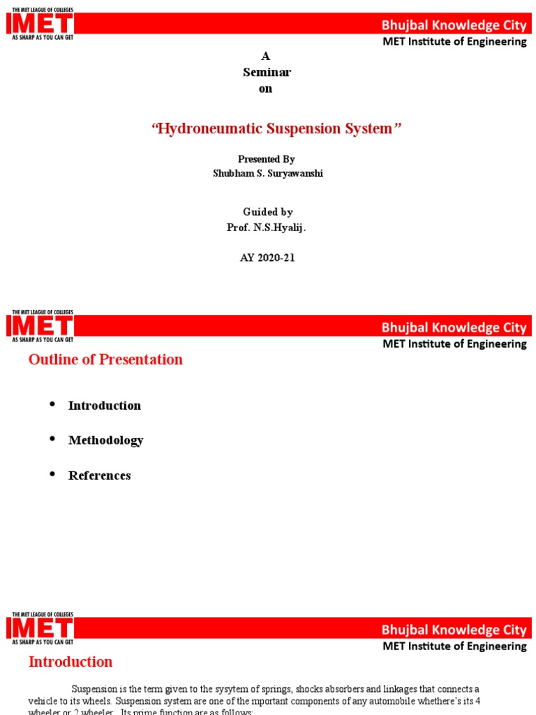 Hydropneumatic Suspension System Overview | PDF | Vehicle Technology ...