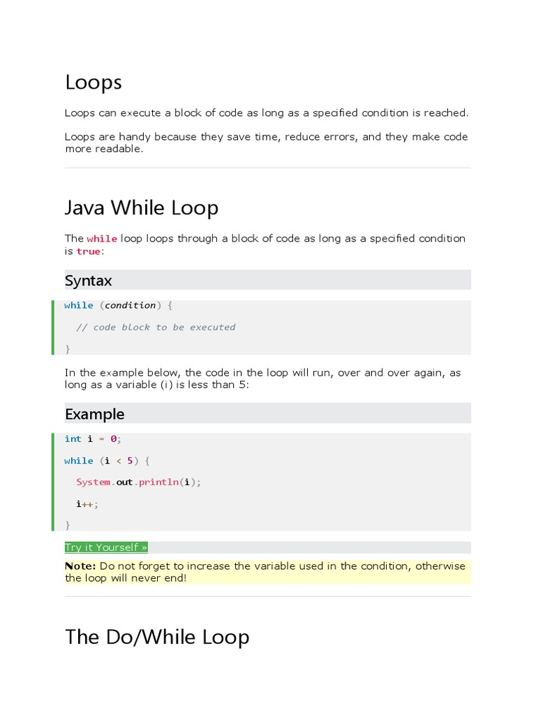 Loops: Syntax | PDF | Control Flow | String (Computer Science)