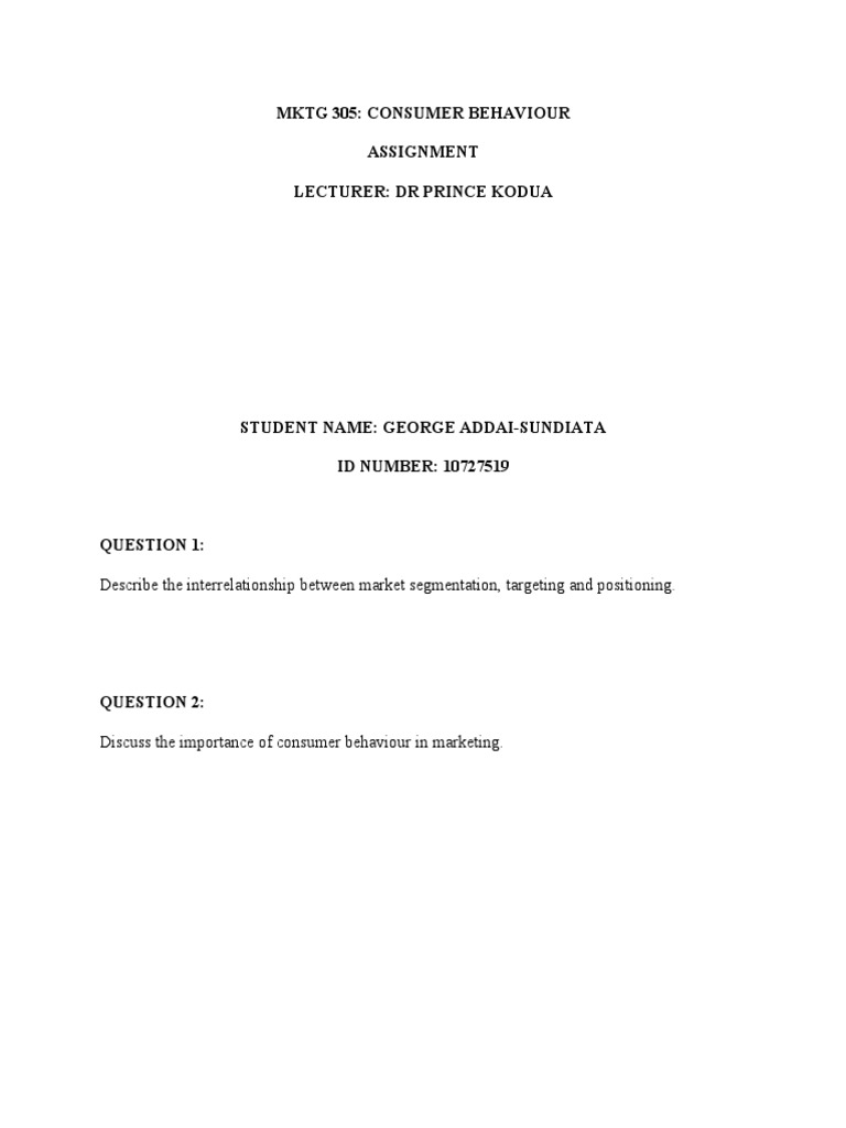 STP Marketing & Consumer Behavior Insights | PDF | Market Segmentation ...
