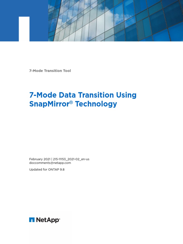 7-Mode Data Transition Using SnapMirror | PDF | Computer Science | Information Retrieval
