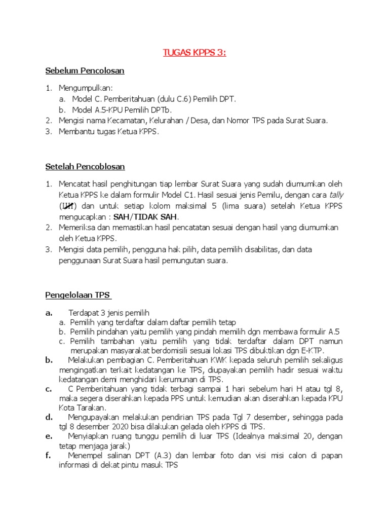 Tugas KPPS 3 | PDF