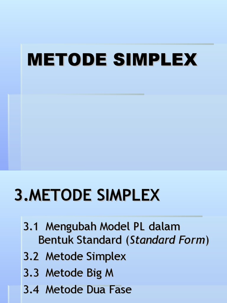 Metode Simplex | PDF