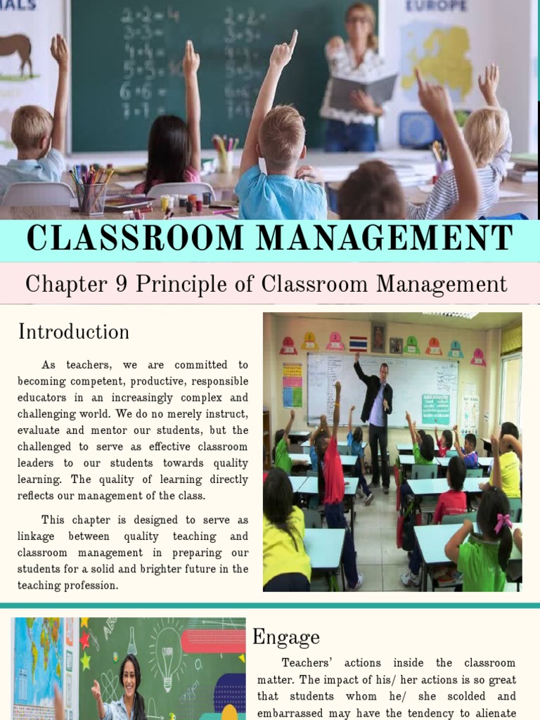Chapter 9 Principle of Classroom Management | PDF | Classroom ...