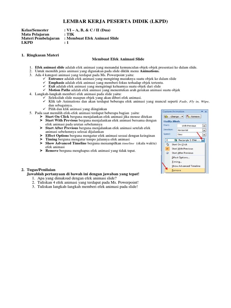 LKPD 1 Tik Kelas 6 | PDF