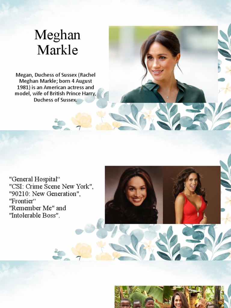 Meghan Markle: Duchess of Sussex Biography | PDF | Travel | History
