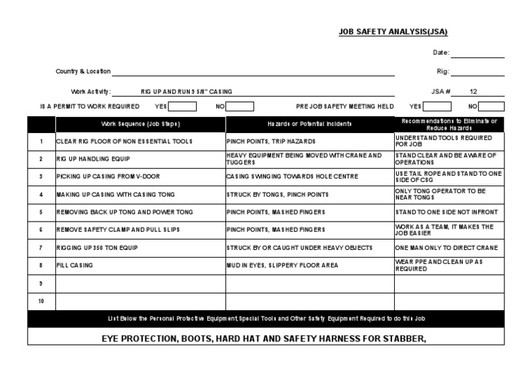 #12 Rig Up and Run Casing | PDF | Personal Protective Equipment ...