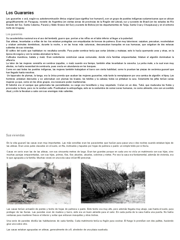 Los Guaranies | PDF | Pueblos Indígenas de las Américas