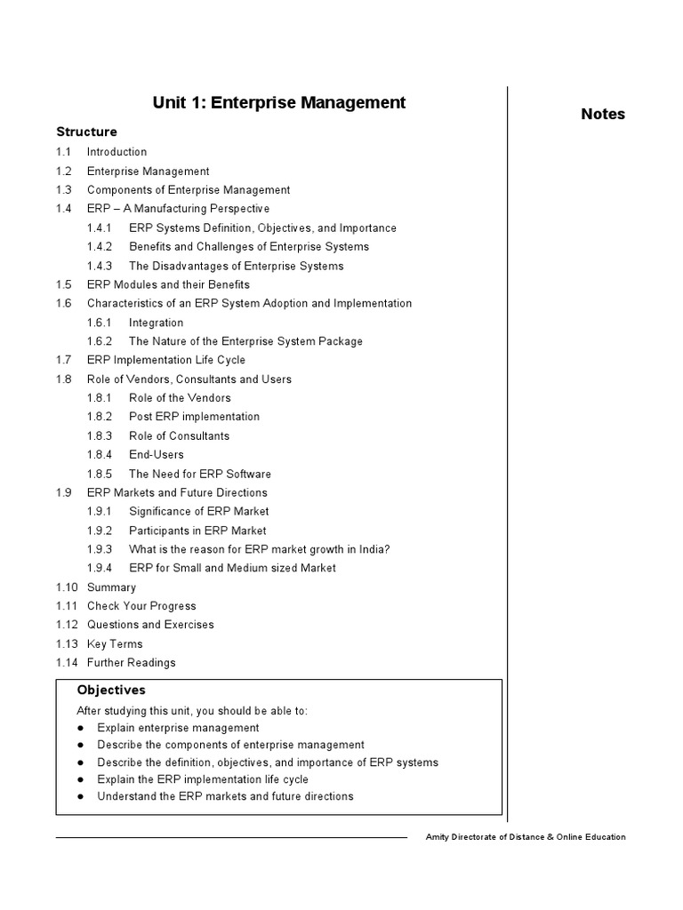 Textual Learning Material - Module 1 | PDF | Enterprise Resource ...