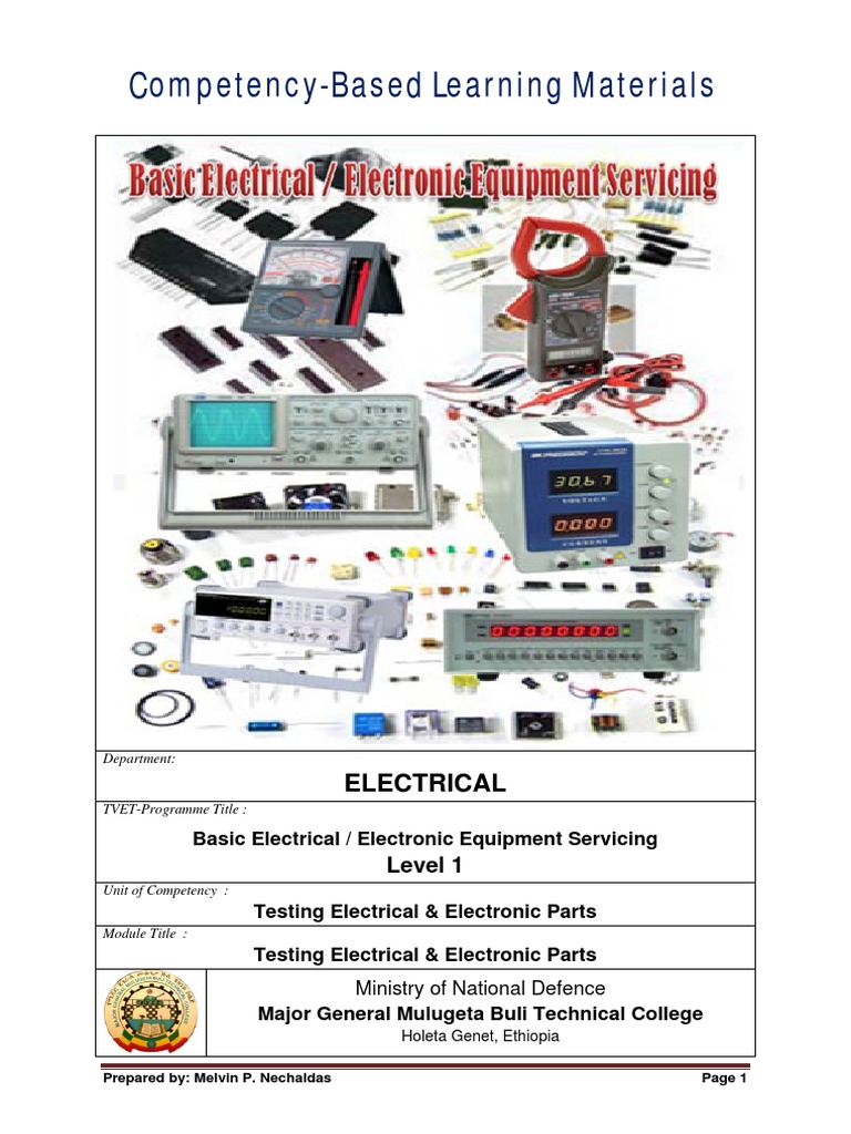 CBLM For Testing Electrical and Electronic Parts | PDF | Electronic ...