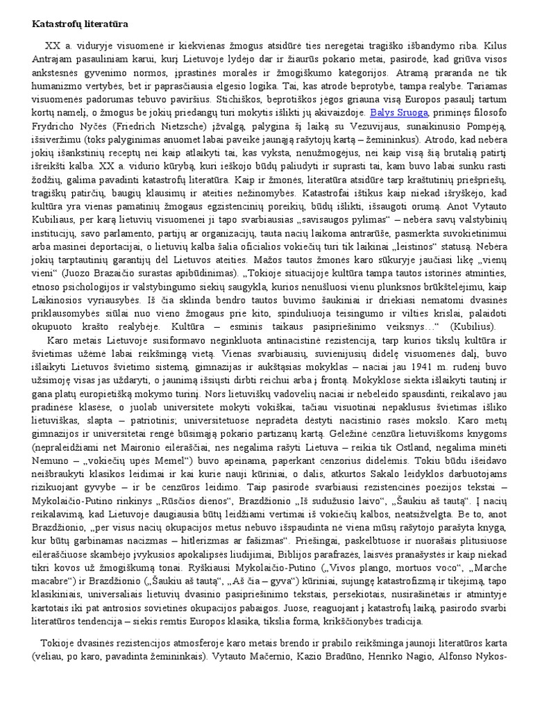 Katastrofu Literatura | PDF