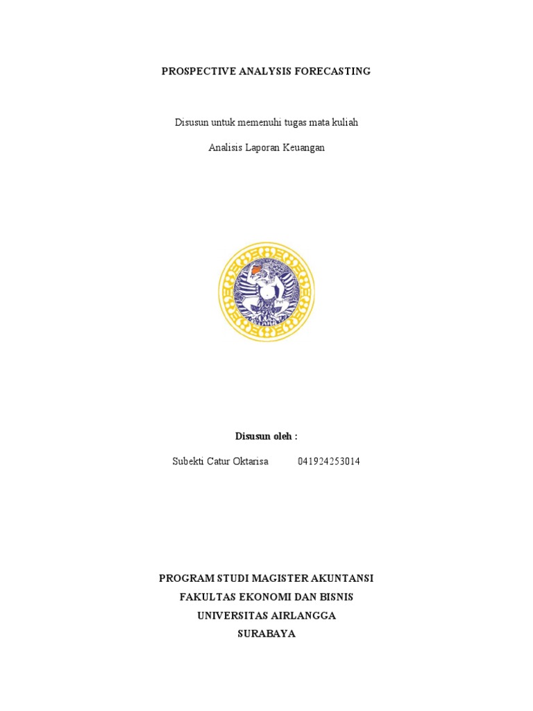 Prospective Analysis Forecasting | PDF | Bisnis