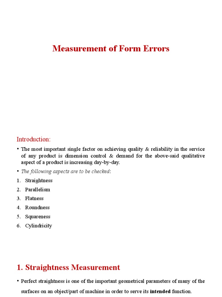 5.measurment of Form Errors | PDF | Cartesian Coordinate System | Mirror