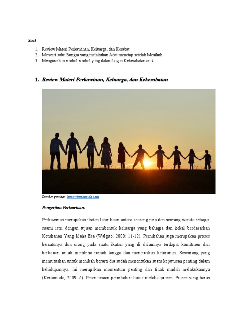 REVIEW Materi Perkawinan, Kekerabatan, Keluarga Dan Menguraikan Simbol ...