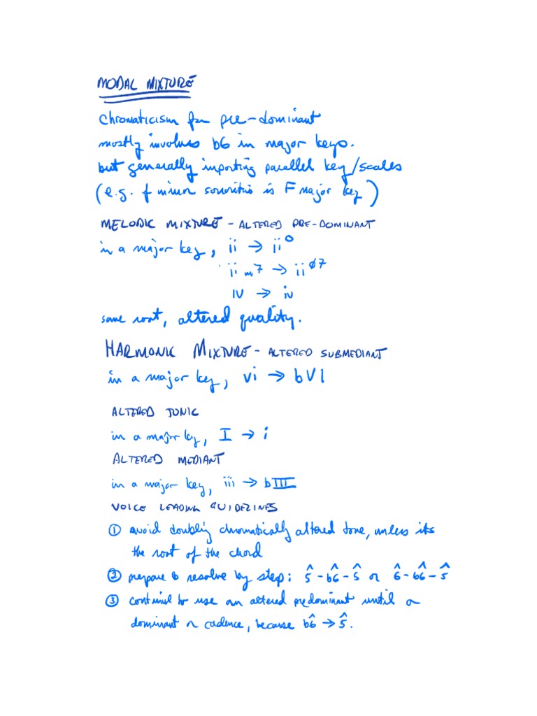 Modal Mixture Notes | PDF