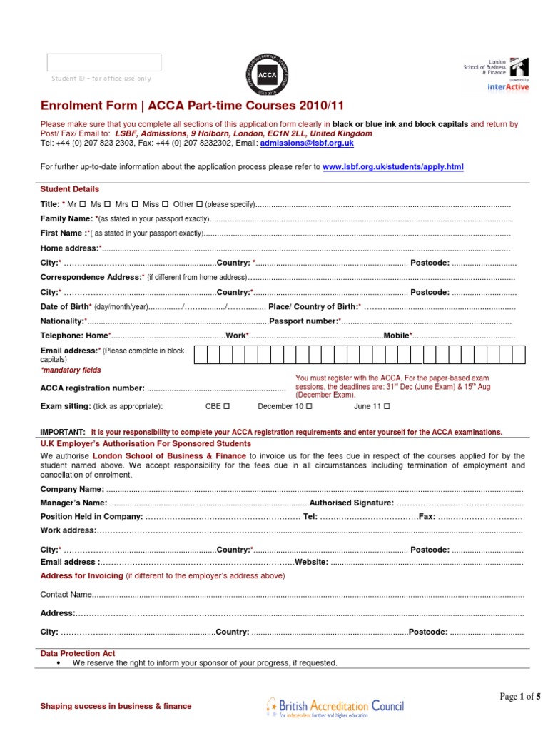 Acca Part Application | PDF | Career & Growth