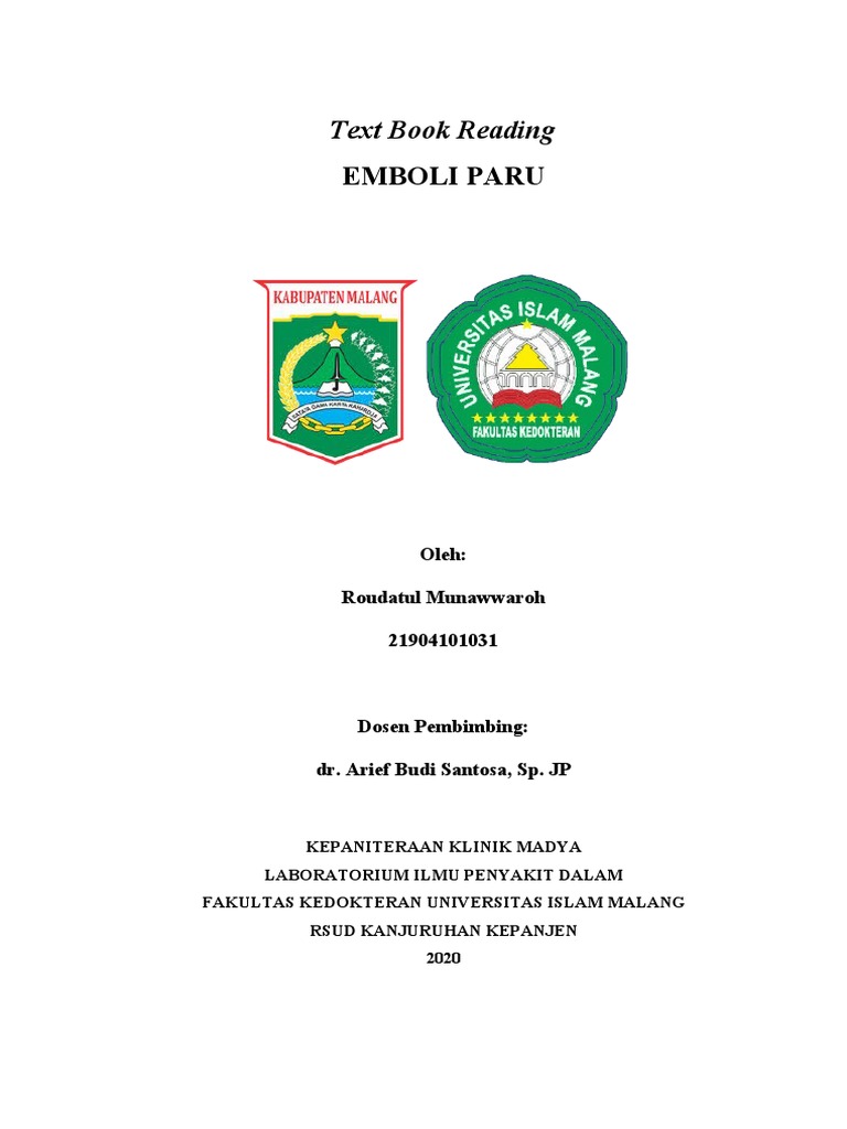 Emboli Paru - Roudatul M - 21904101031 | PDF