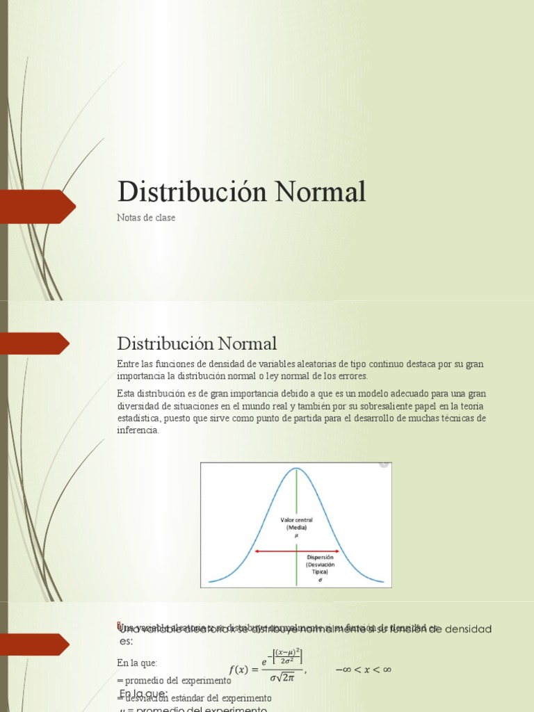 Distribución Normal | PDF | Distribución normal | Distribución de ...