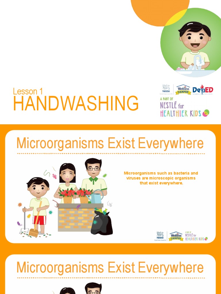 Lesson 1 Handwashing Powerpoint HS | PDF | Hand Washing | Prevention