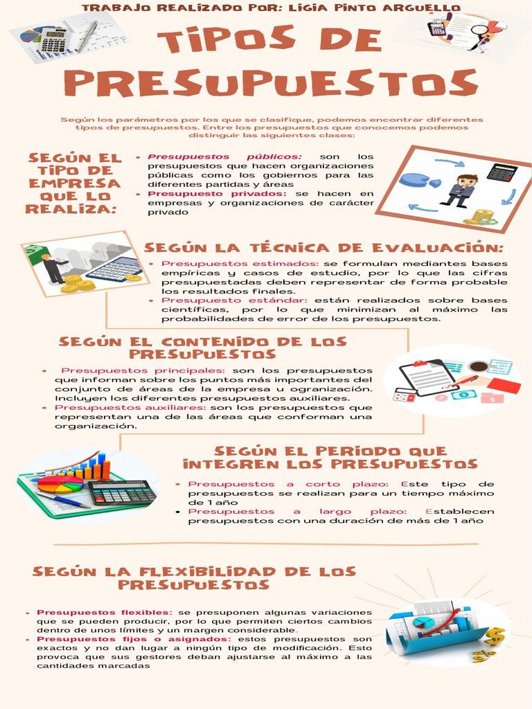 Infografia Tipos de Presupuesto. | PDF | Presupuesto | Economias